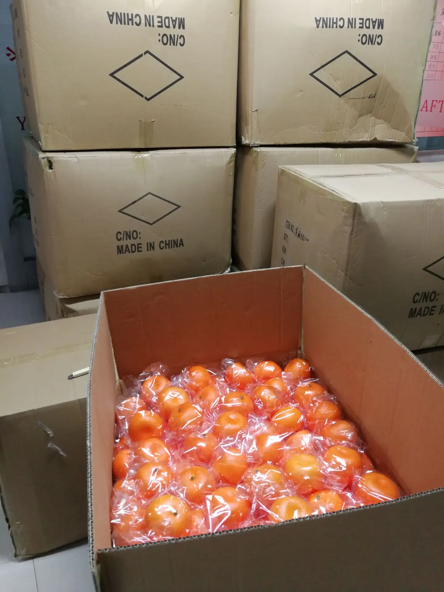 Artificial Tangerine Orange - Plastic Decorative Fruit Tangerines Fake ...