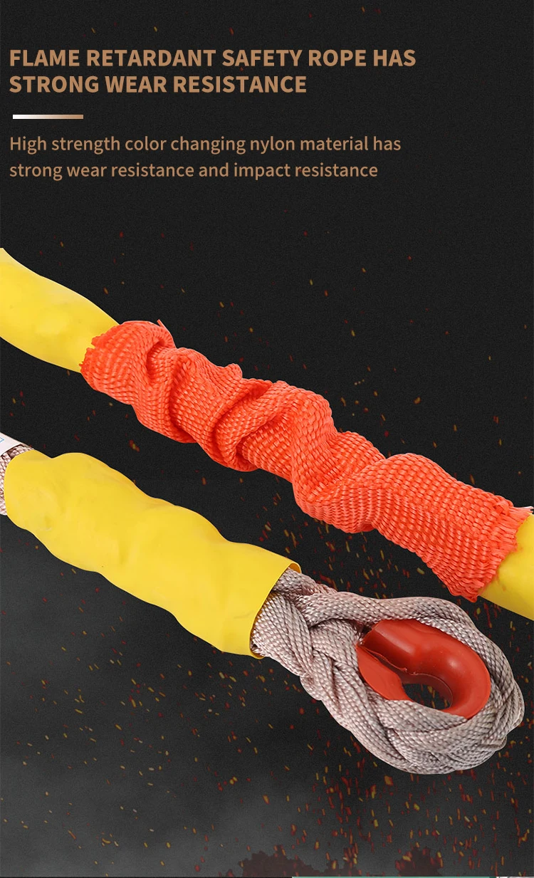 150 kg Retractable Fall Arrester 50 Meters Safety Rope Fall Protection ...
