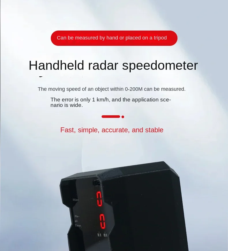 High Precision Handheld Radar Speed Gun for Traffic Control
