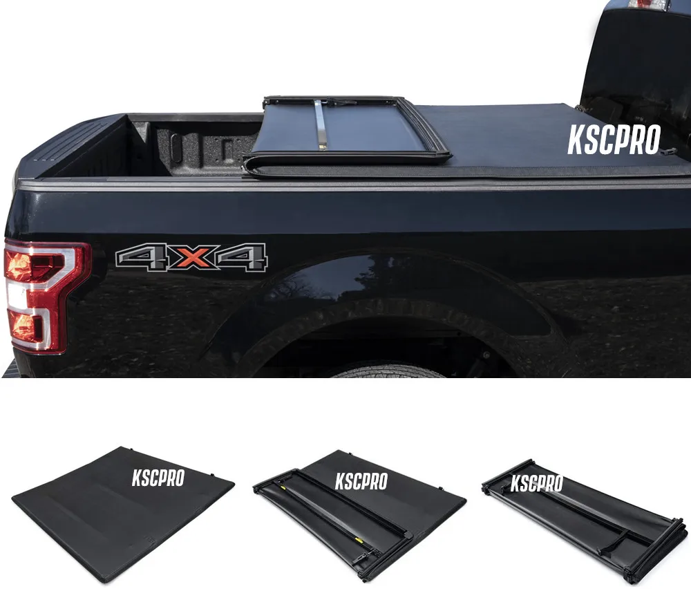 Kscauto Soft Tri-fold Truck Pickup Bed Tonneau Cover For Toyota Hilux ...