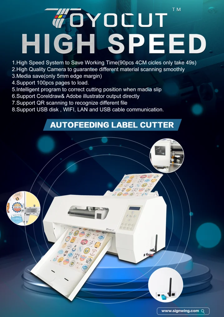 High Speed TOYOCUT A3+ TPU Film Label Cutter - Precision & Efficiency