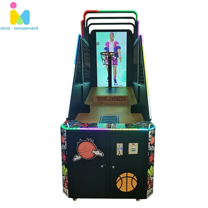 AMA High Quality Sensor Coin-Operated Arcade Shooting Basketball Hoop ...