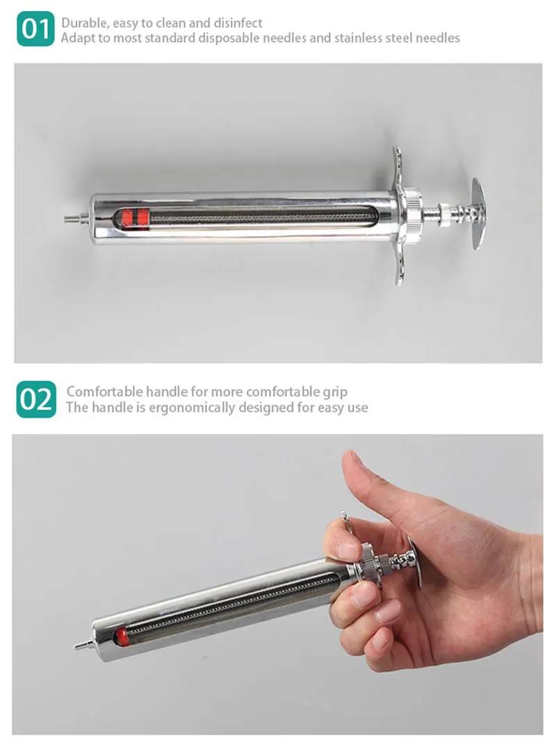 Animal Europlex Metal Gun Syringe 30ml - 50ml Animal & Veterinary ...