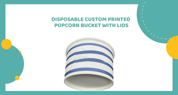 Popcorn Buckets Paper Food Bucket Cups For Popcorn With Lid - Buy ...