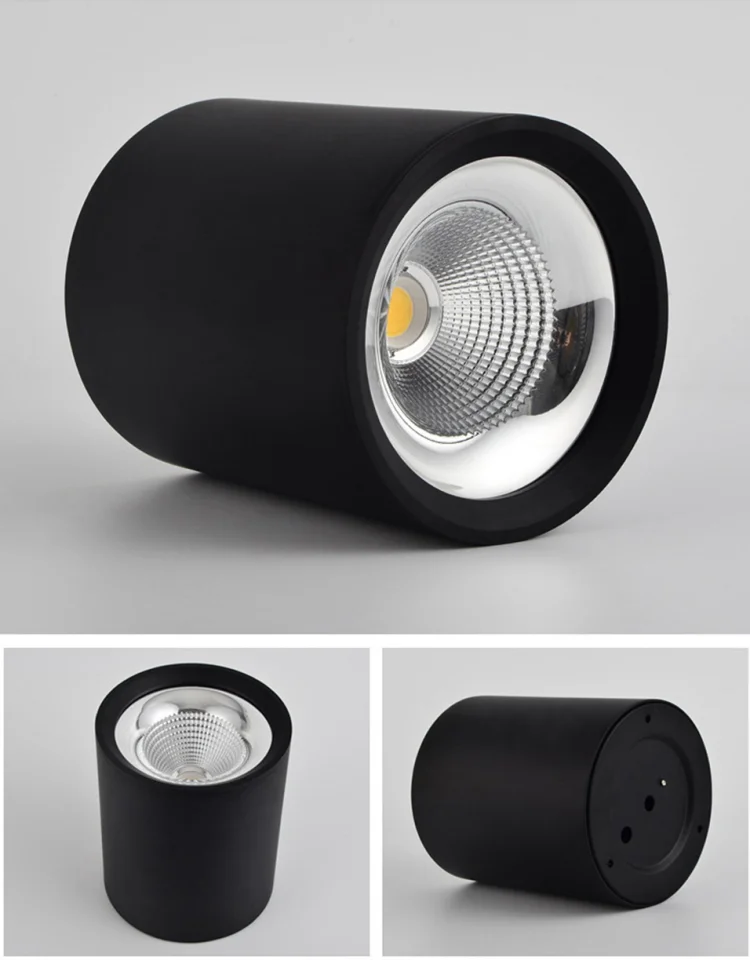 White Black Square Shape Light 20W LED Downlight Surface Mounted Lights ...