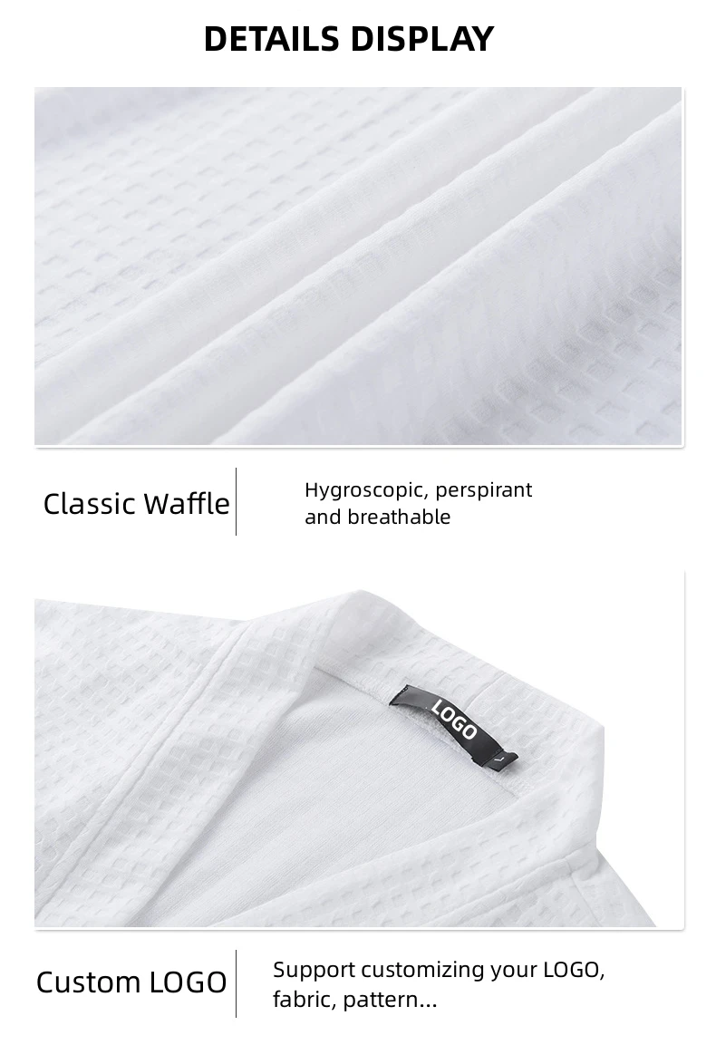 Custom 100% Polyester Luxury Thin Soft House Bath Robe