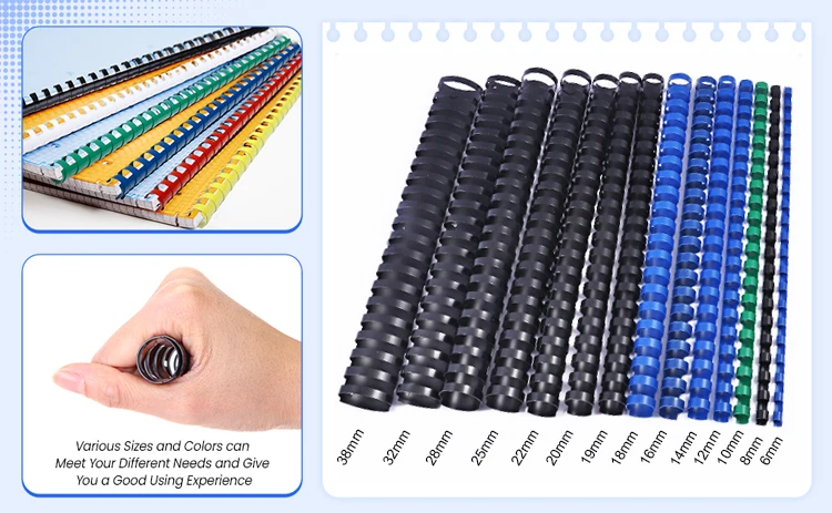 Foska Safe and Sturdy 200-Sheet Capacity Plastic Binding Combs for ...