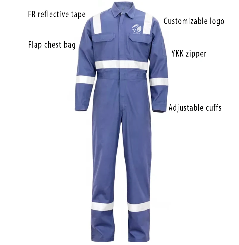 Customizable Logo OEM ODM FR Coverall with Reflective Trim