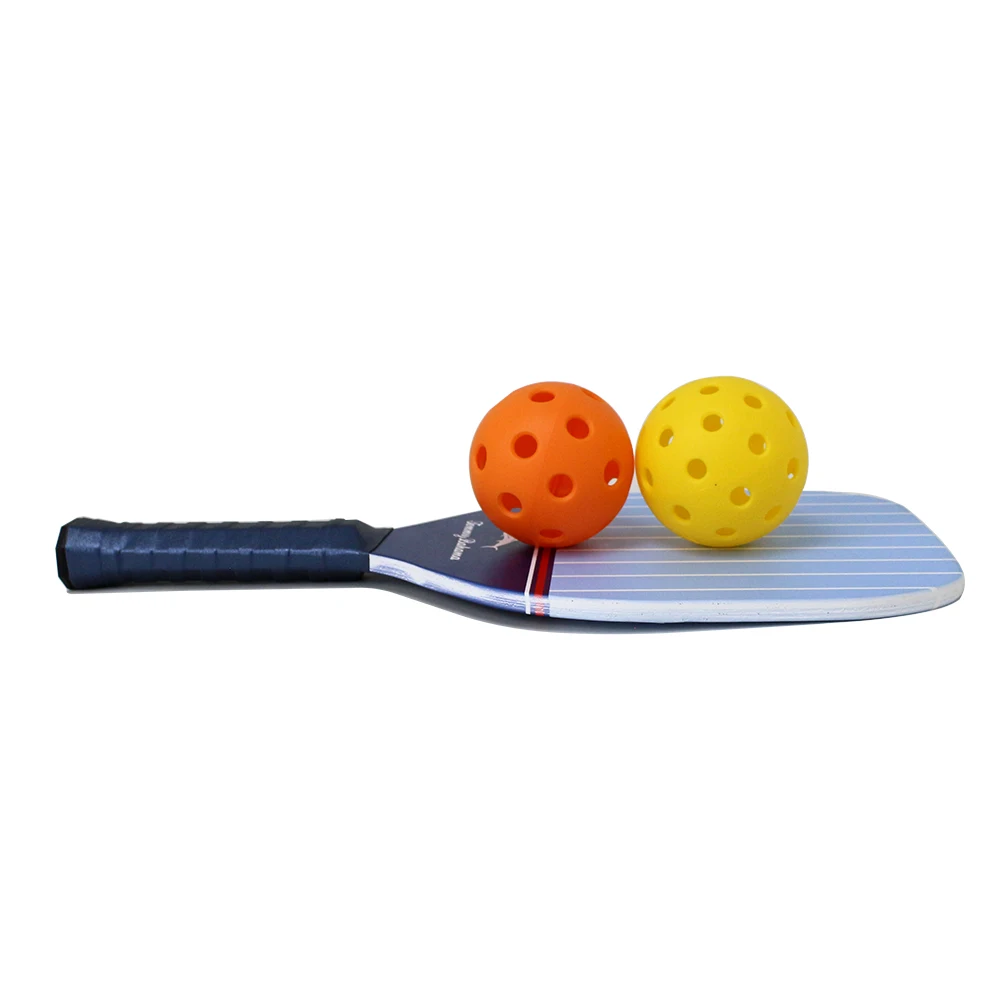 Wooden Pickleball Paddles Set with 2 Paddles 2 Balls Beginner Racket ...