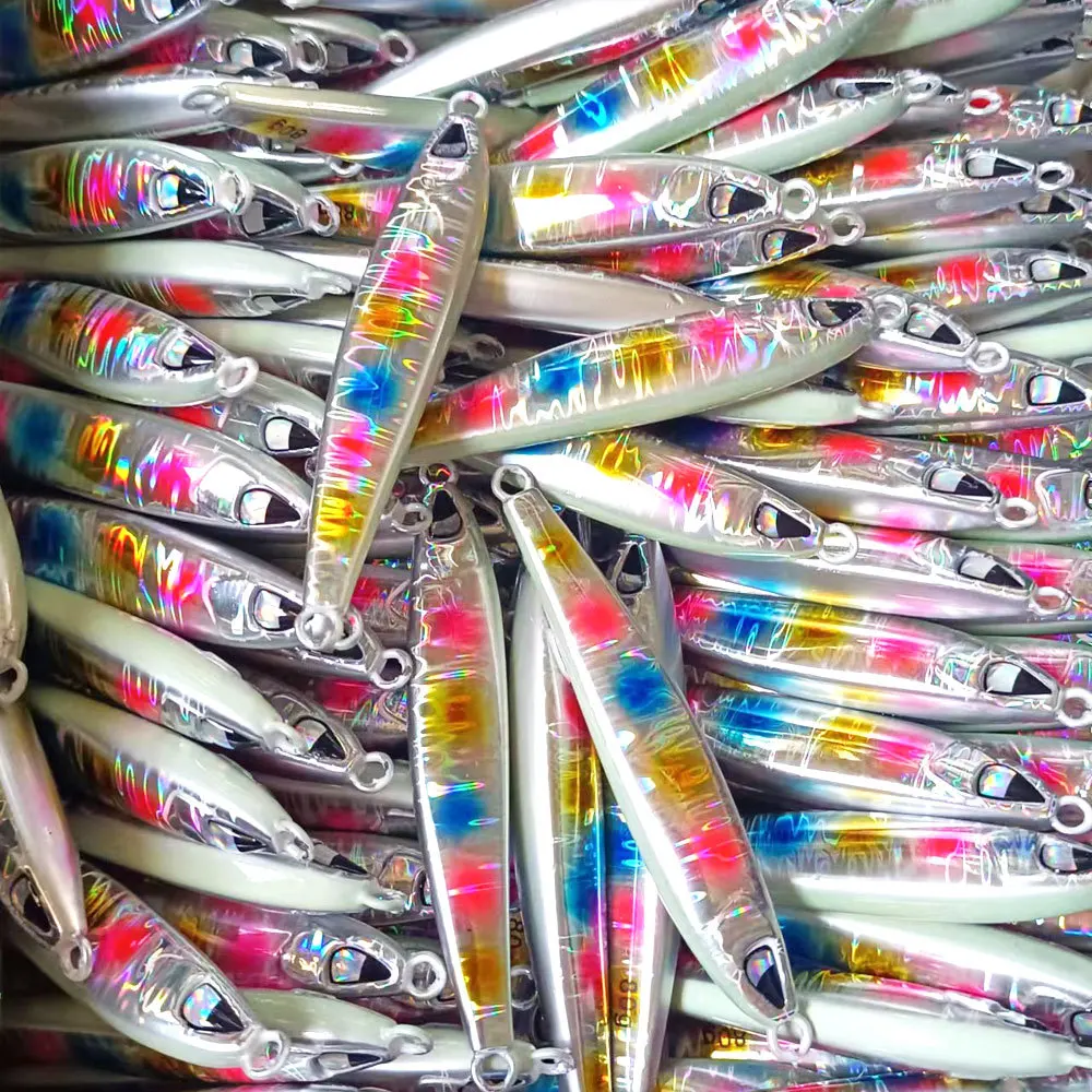 Metal Jig Lures 60g 80g 100g Deep Sea Sinking Slow Falling Lure Peche ...