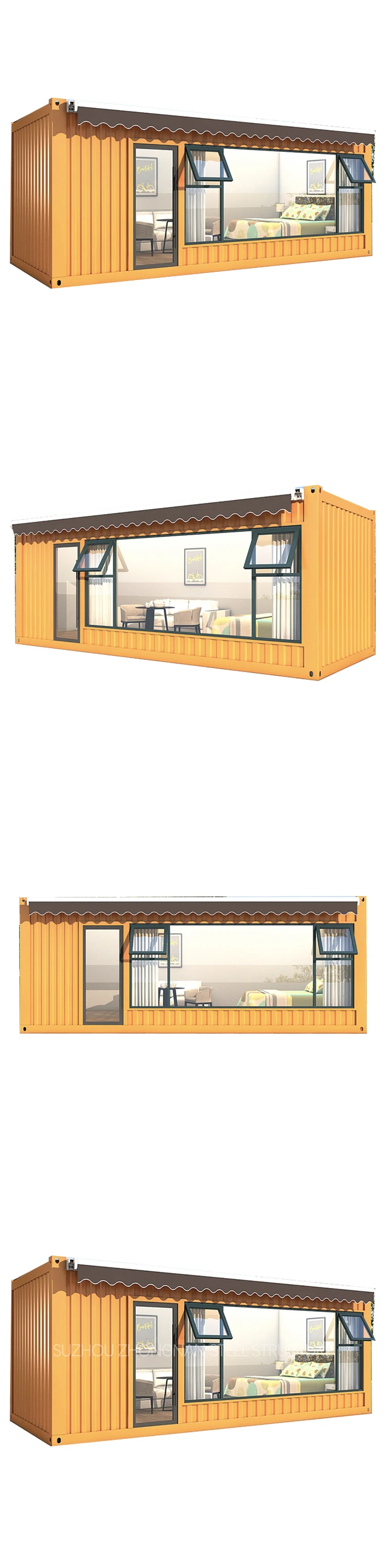 20ft 40ft Yellow Prefab Shipping Container bar Coffee Kiosk House Home ...
