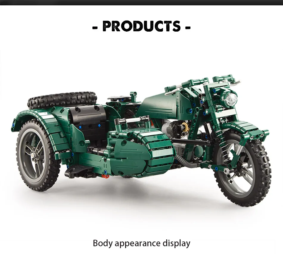 Cada C51021 German WW2 Motorcycles Building Blocks Set - DIY & OEM