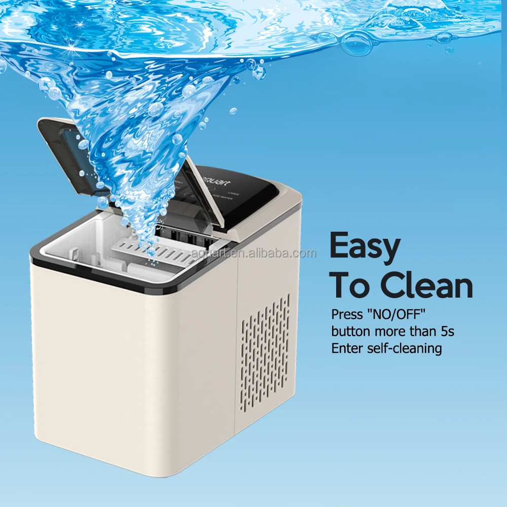 12kg Countertop Ice Maker 2 Size Ice Cubes Self-cleaning Touch Control ...
