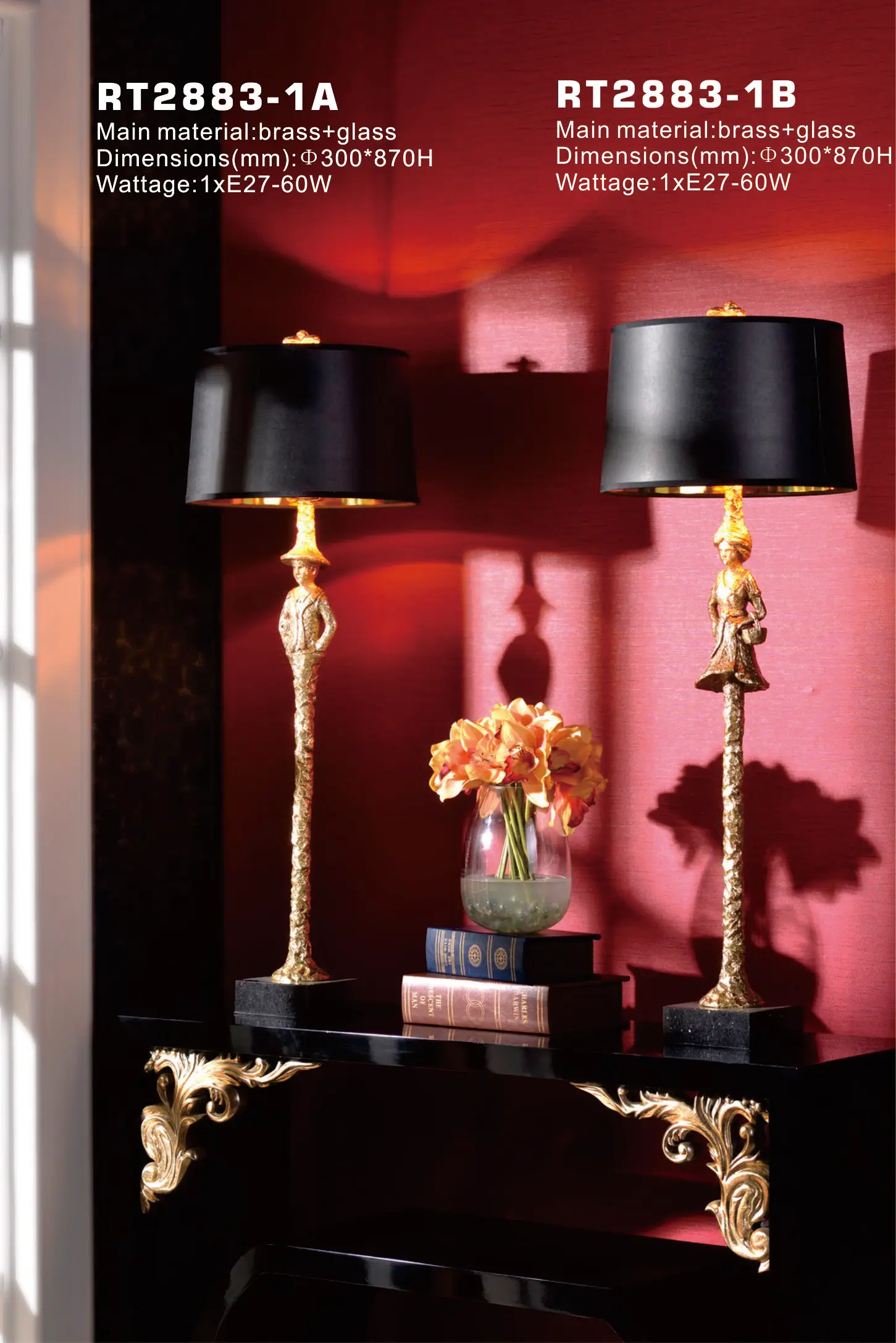 Classic Vintage Brass Desk Lamp - Perfect for Home & Hotel