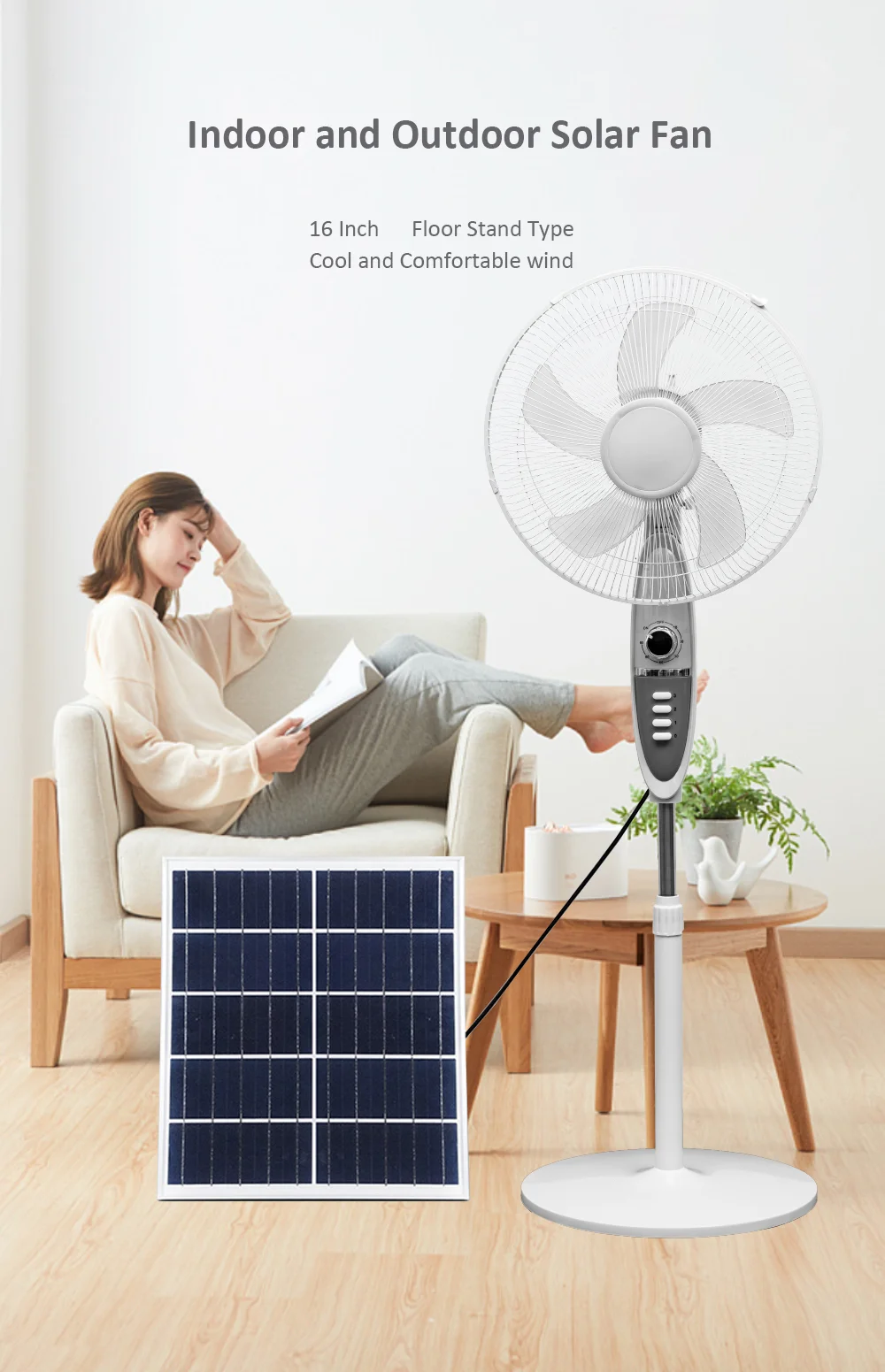 Portable Solar Rechargeable 16 Inch Solar Powered Solar Energy Ac ...