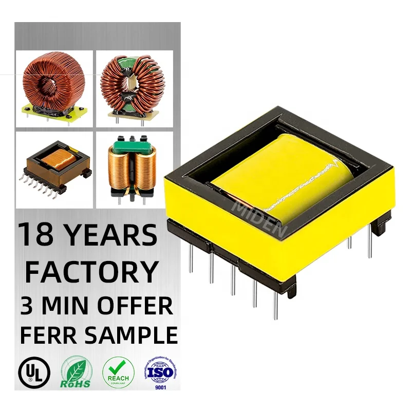 Ferrite Core 20W EF20 High Frequency Transformer Small Drive 12V Vertical Horizontal Power AC-DC ...