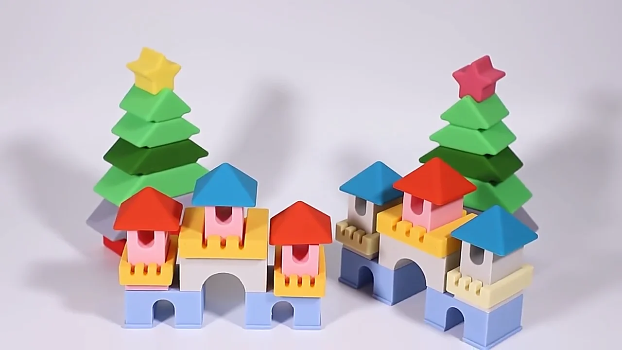 Silicone Soft Building Blocks Stem Montessori Preschool Learning ...