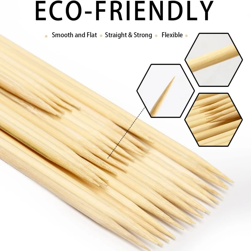 40 Cm Bbq Disposable Bamboo Sticks Wooden Brochette Barbecue Kebab ...