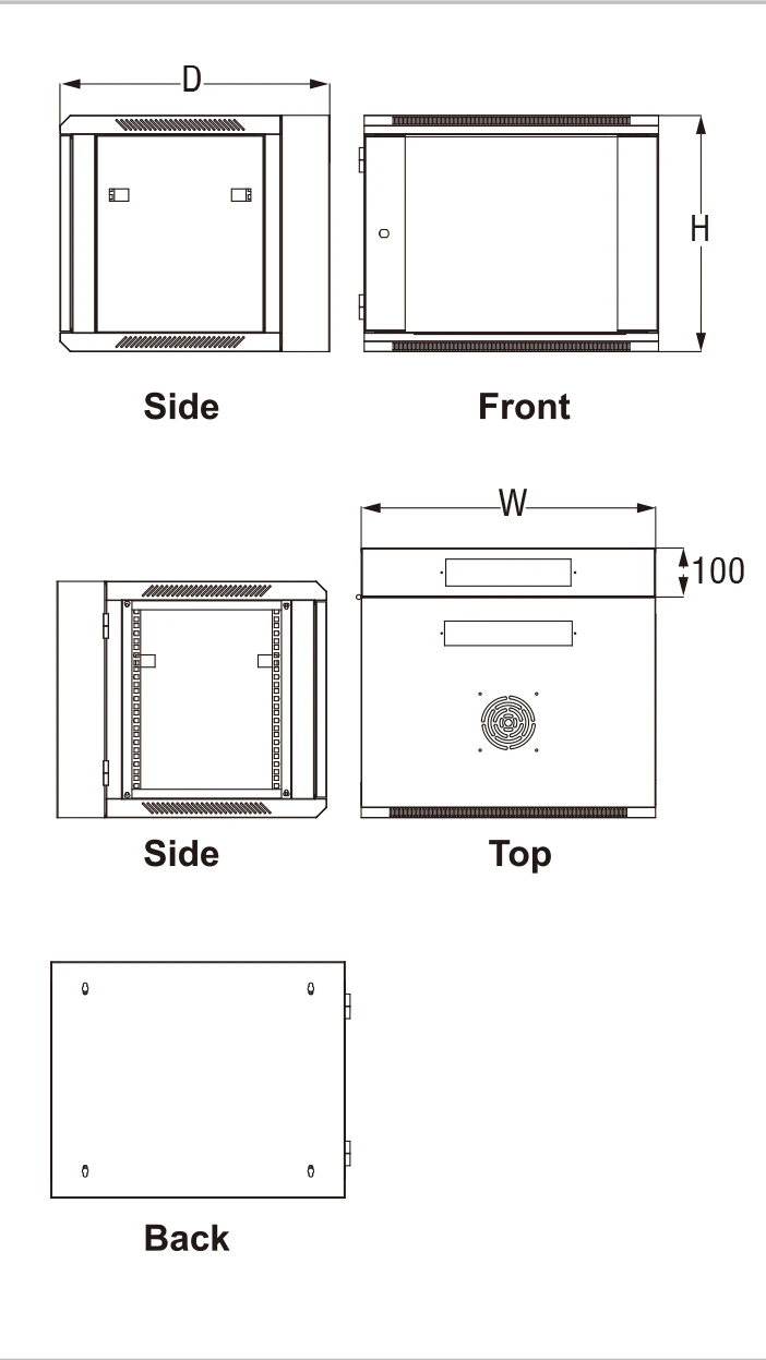 19 Inch Server Rack - 6U, 8U, 9U - Secure Network Storage