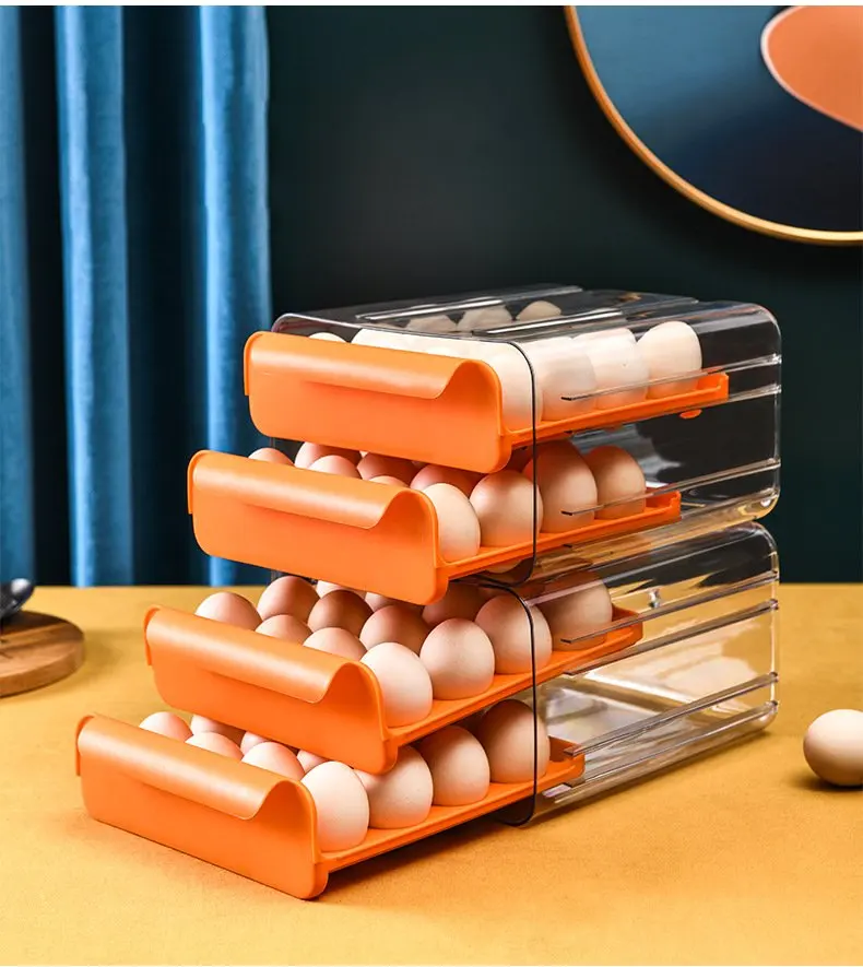 Pet Egg Storage Box Refrigerator Modern Chicken Grid Drawer Type Egg ...