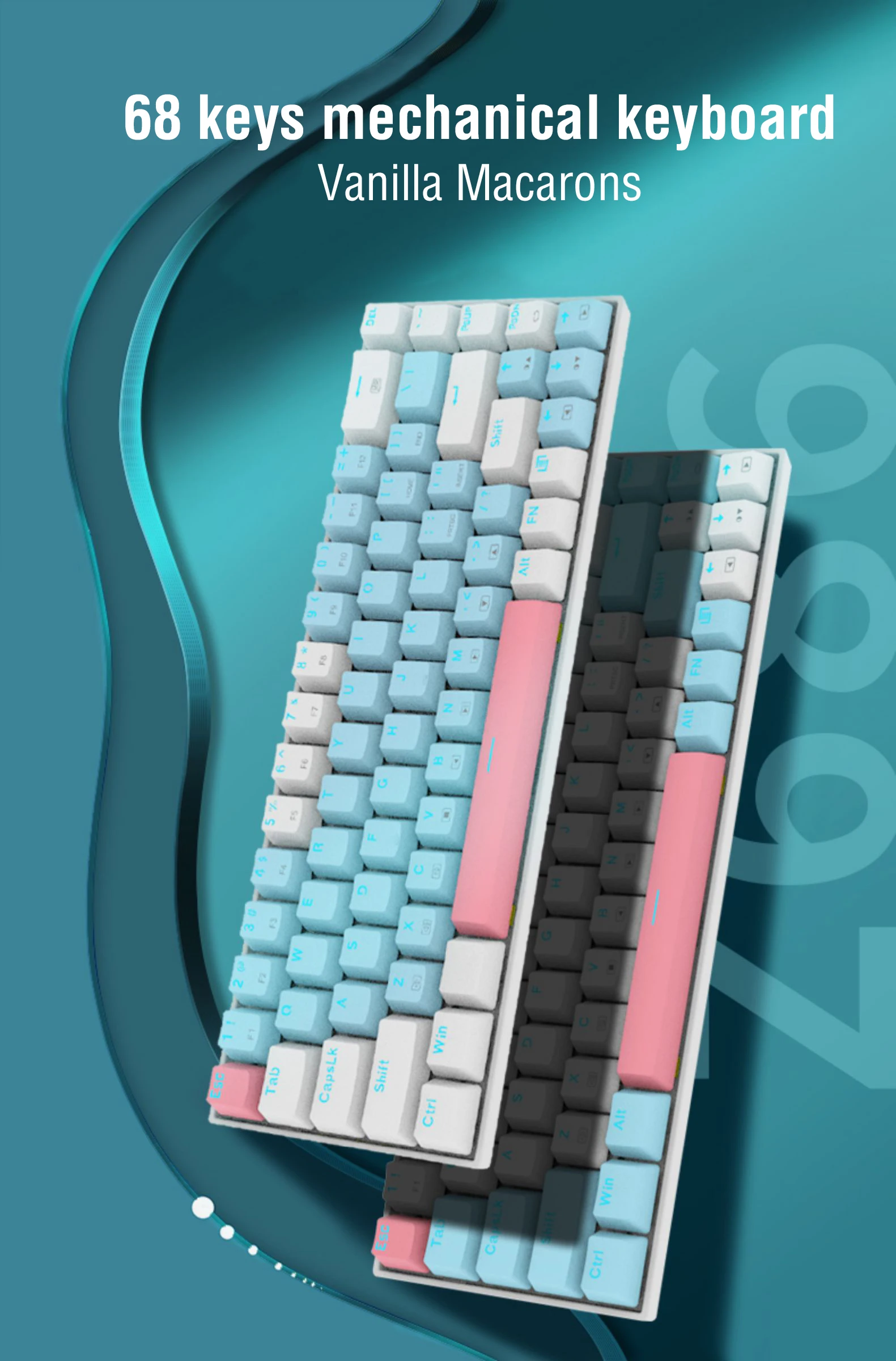 RGB Backlit 60% Wired Mechanical Gaming Keyboard