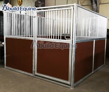 Horse Stables Portable Outdoor Stall Boxes Fronts With Roof And Gate ...