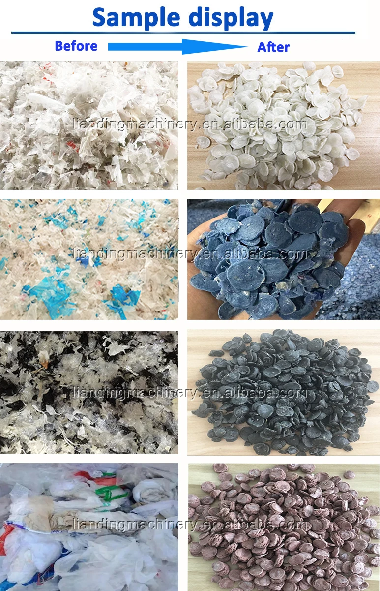 Automatic Waste LDPE PE PP PS ABS HDPE Plastic Crushing Washing Drying ...