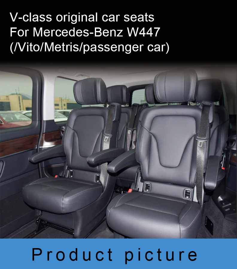 Classic Black Foldable Vito Seats for Mercedes-Benz V-class