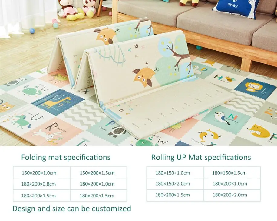 Nnon-toxic Tear Resistant Easy Clean Foldable Baby Walking Learning ...