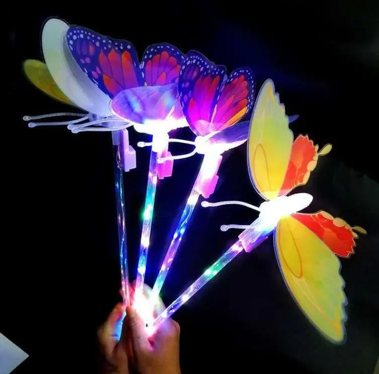 LED Butterfly Sticks - Shining Wand for Kids' Festivals