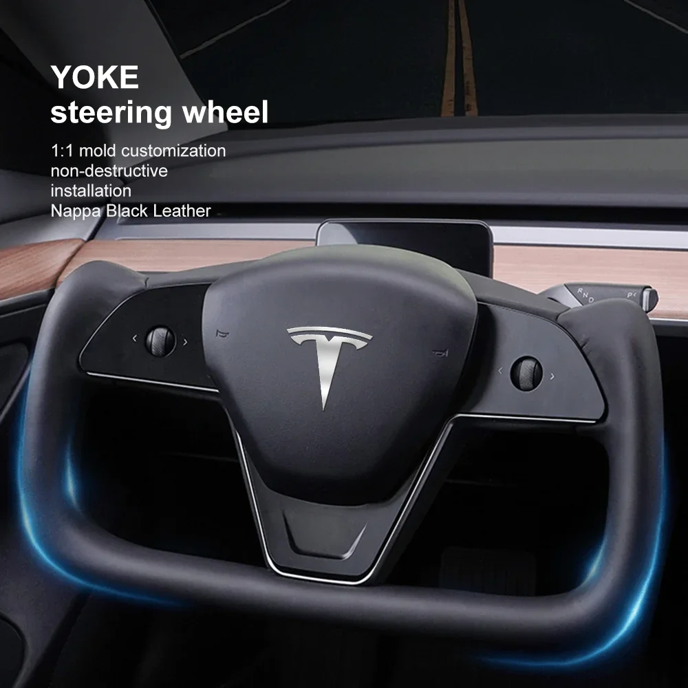 Tesla Model 3 Y Yoke Steering Wheel Inspired By Model X/s Yoke Nappa ...
