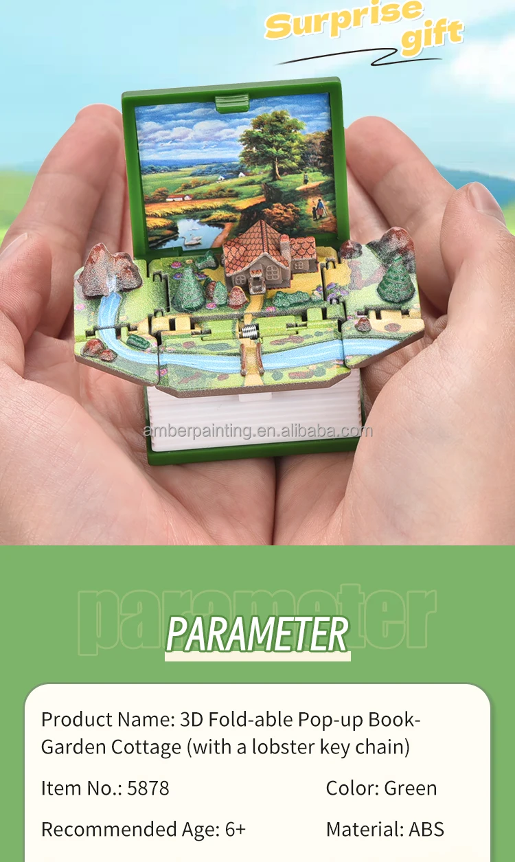 New 3d Foldable Dinosaur Mini Figures Board Printing 3d Magic Books Key ...