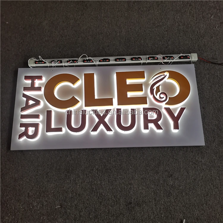Outdoor Waterproof LED Acrylic Backlit Sign - Customizable 3D Wall ...