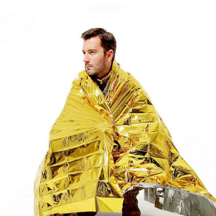 First Aid Camping Emergency Mylar Blanket Outdoor Rescue Space Foil ...