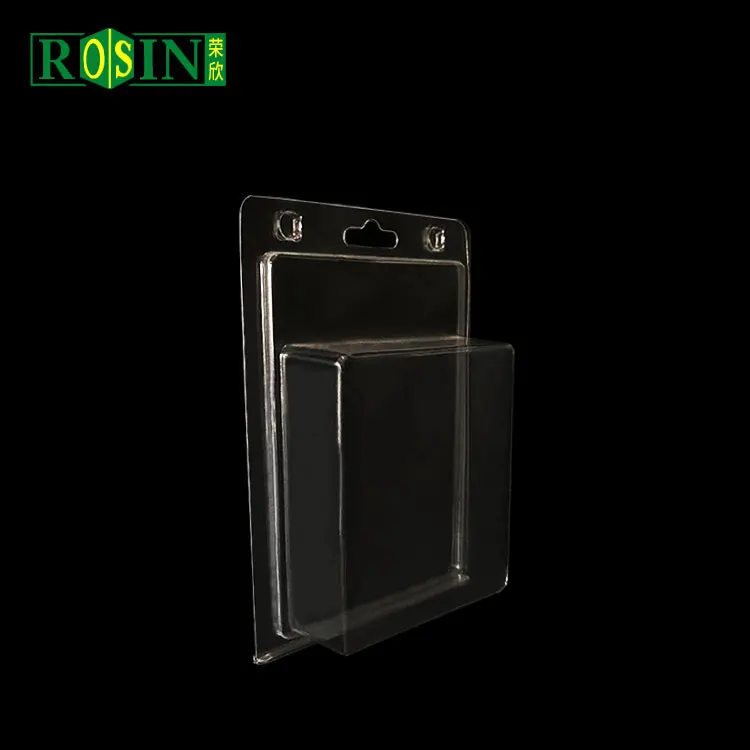Custom Clear PVC Plastic Hanger Clamshell Double Blister Packaging Box