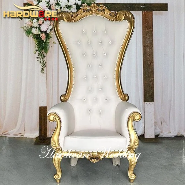 Gold Wedding Bride And Groom Royal King And Queen Throne Banquet Chair ...