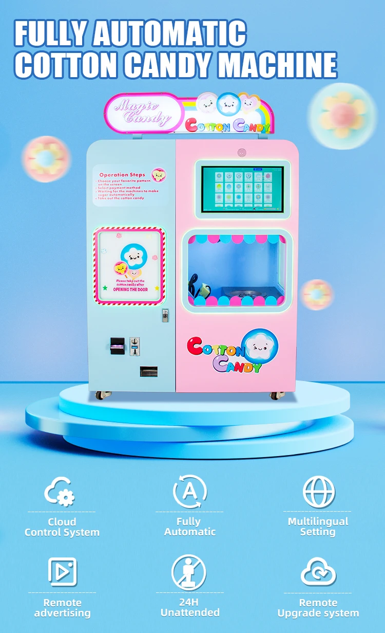 Cotton Candy Machine with Touch Screen - High Profit Vending