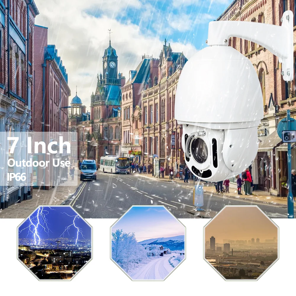 Outdoor 4MP 32x PTZ Security Camera with AI Human/Vehicle Detection ...