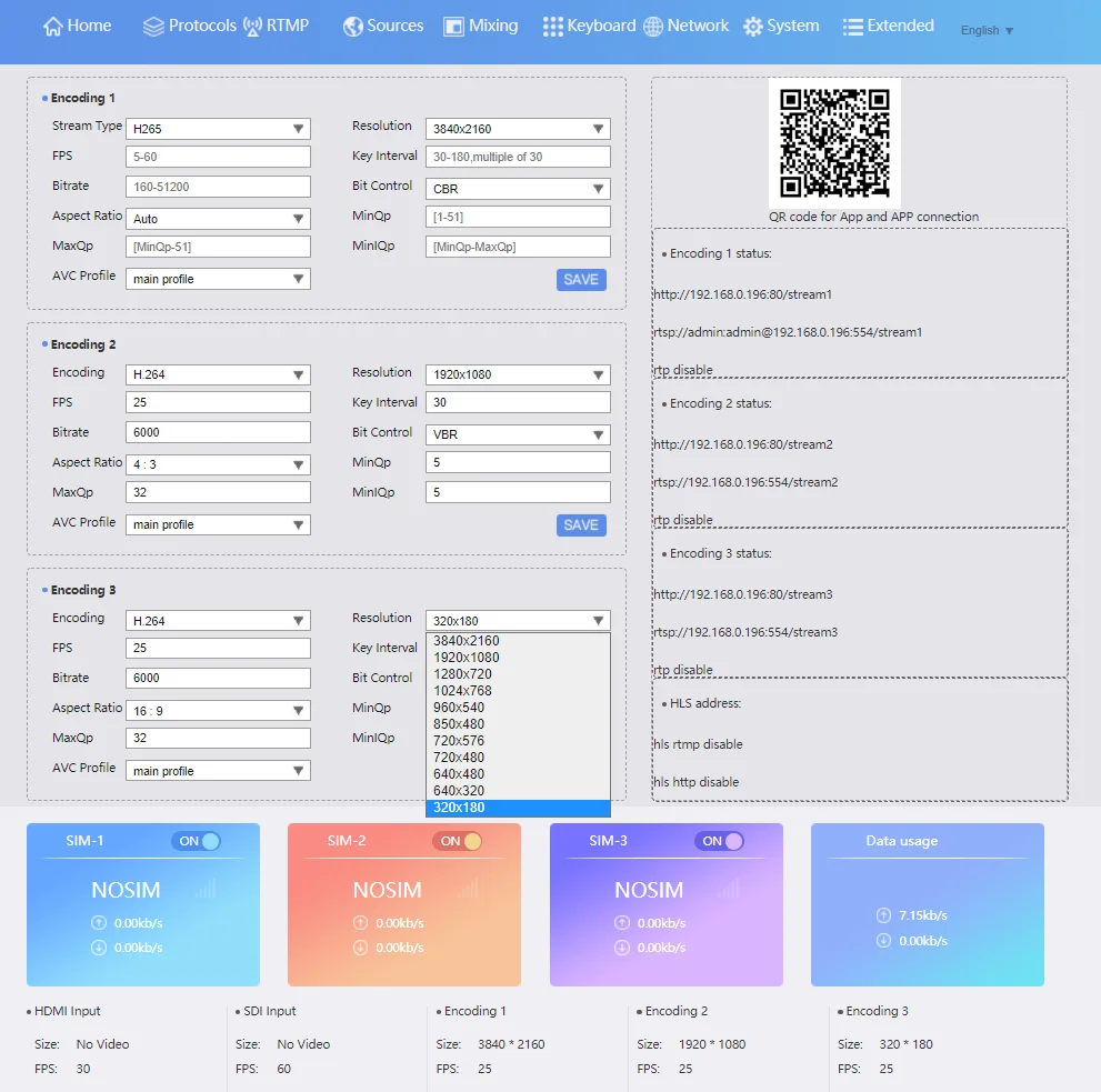 K21 3 Sim Cards Bonding Router - 4G WIFI LAN HDMI SDI