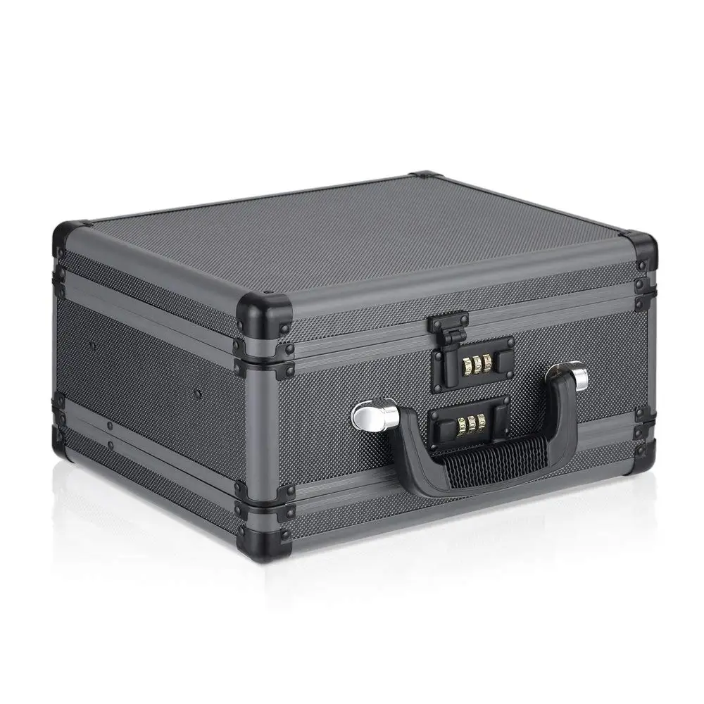 New Double Sided Handgun Deluxe Aluminum Gun Case with 2 Combination ...