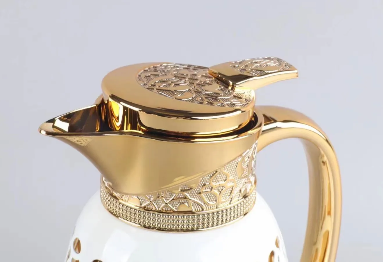 Iron Body Arabic Coffee Maker Arabic Tea Coffee Pot Pink Glass Inner ...