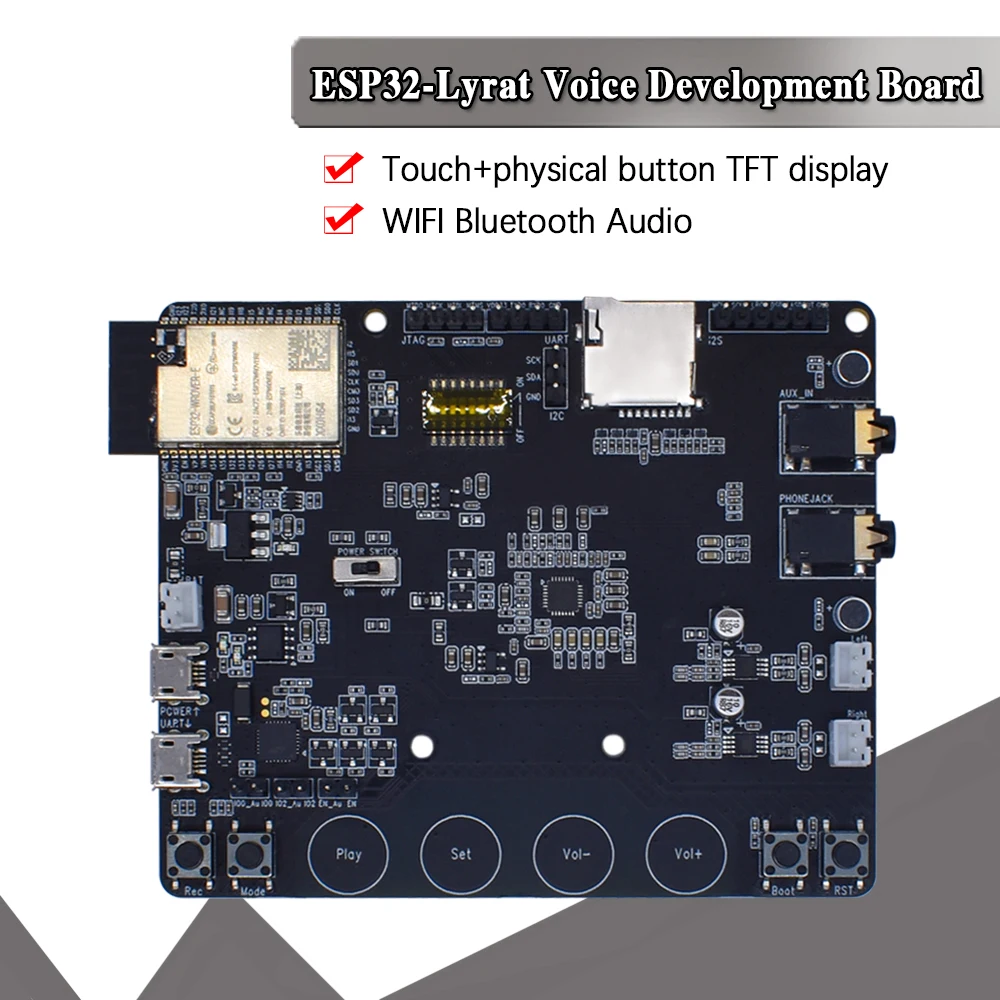 오디오 Ic 개발 도구 버튼 Tft 디스플레이 및 카메라 지원 Esp32 Lyrat Esp32 Lyrat Esp32 Lyrat 