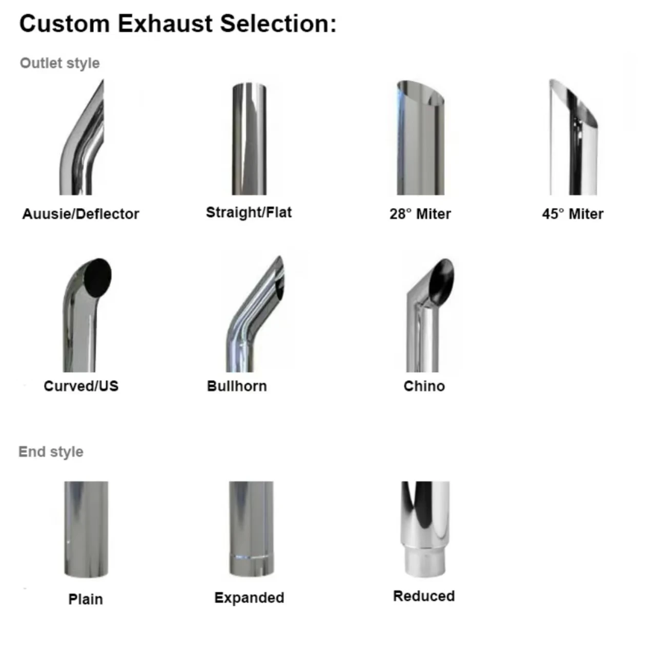 7" Goncho Stainless Steel Stack Kit for Peterbilt 378, 379, 389 Glider ...