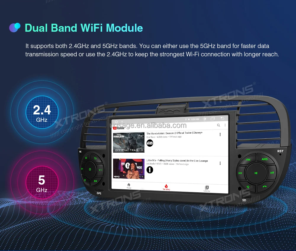 Xtrons 7 Inch Android 12 Single Din Car Multimedia Player For Fiat 500 ...