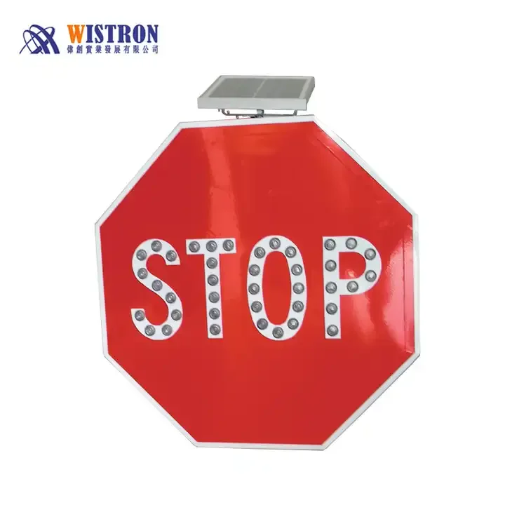 Stop Sign Led Stop Sign Triangle Shape Solar Led Traffic Road Sign ...