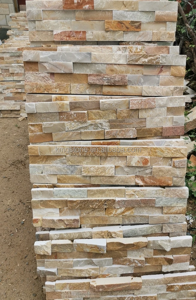 Natural Slate Stone Wall Panel Cladding Sand Culture Stone Veneer For ...