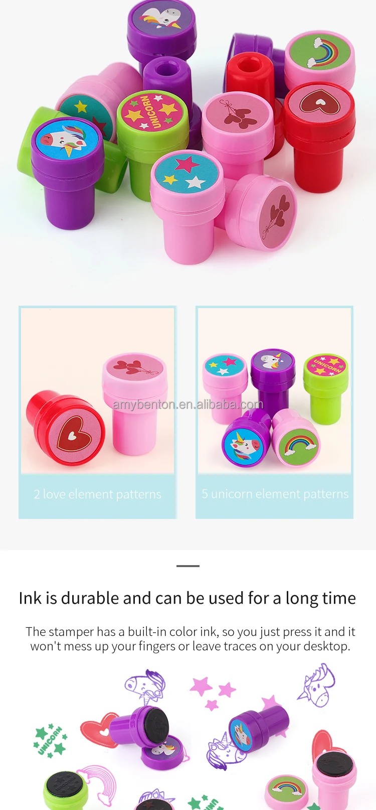 Assorted Stamps for Kids Self-ink Stamps for Party Stuffers Favor ...