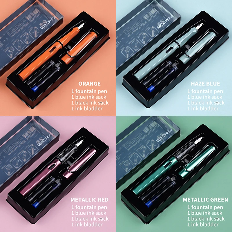 Bocai Ergonomic Fountain Pen Set - EF Nib, Stainless Steel Tip for ...