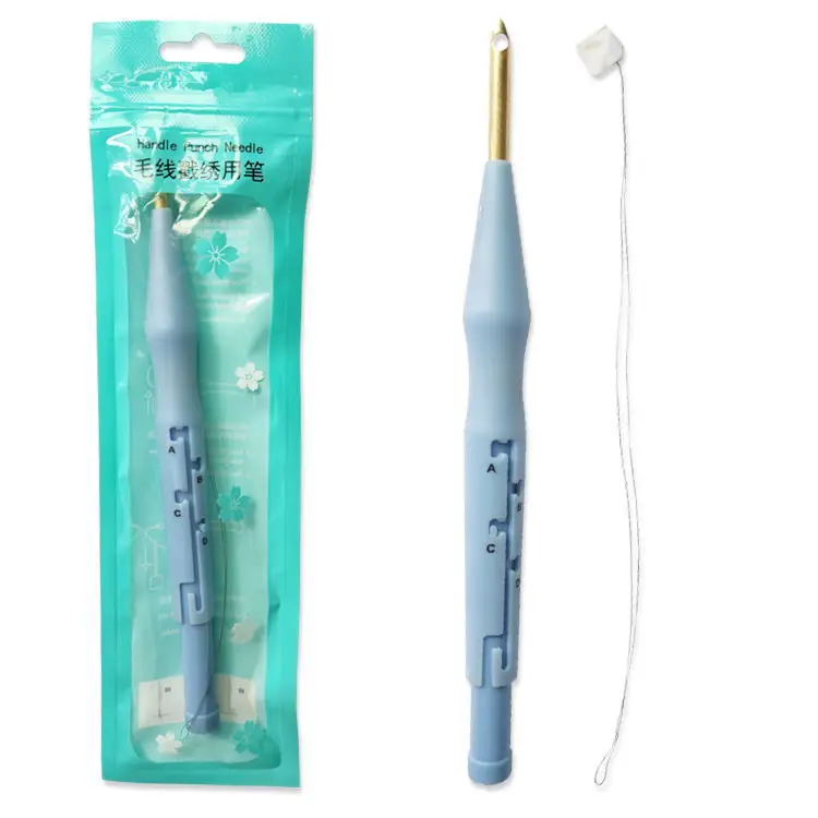 Adjustable Punch Needle Embroidery Pen Needle Threader Punch Needle Set ...