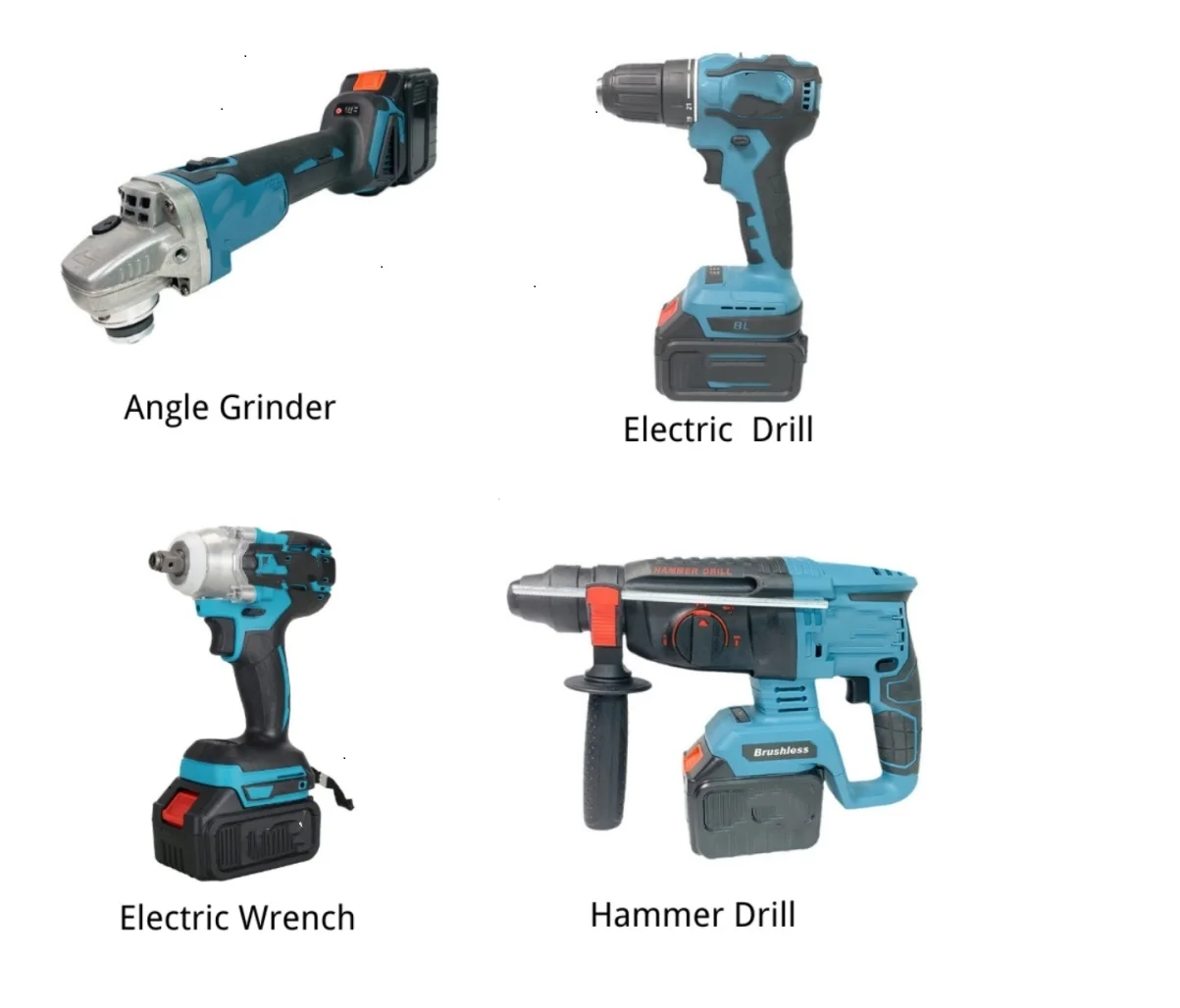 Hot Choosing Cordless Tool Combo Set 4pcs In 1 Impact Wrench Angle ...